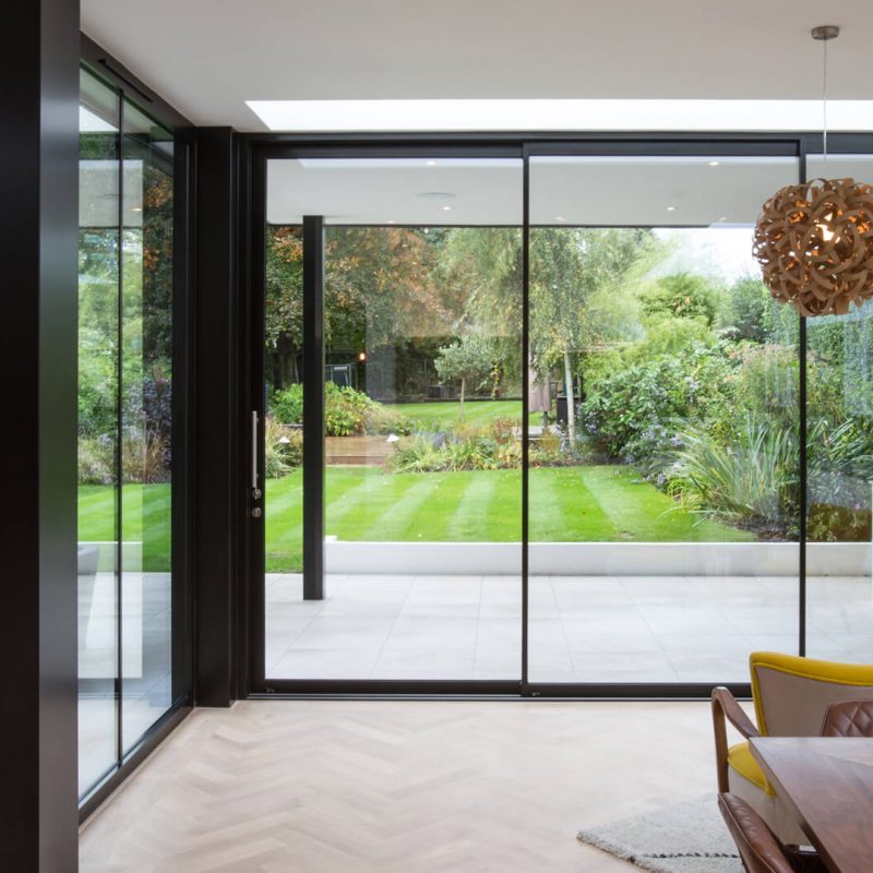 TheEDGE2.0 Ultra Slim Aluminium Sliding Doors From Mitchell Glass, Scotland